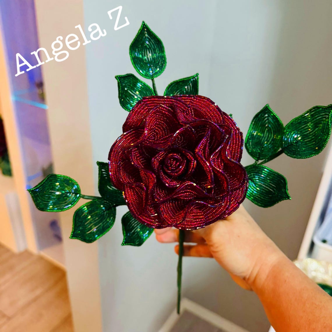French Beaded Rose - Etsy
