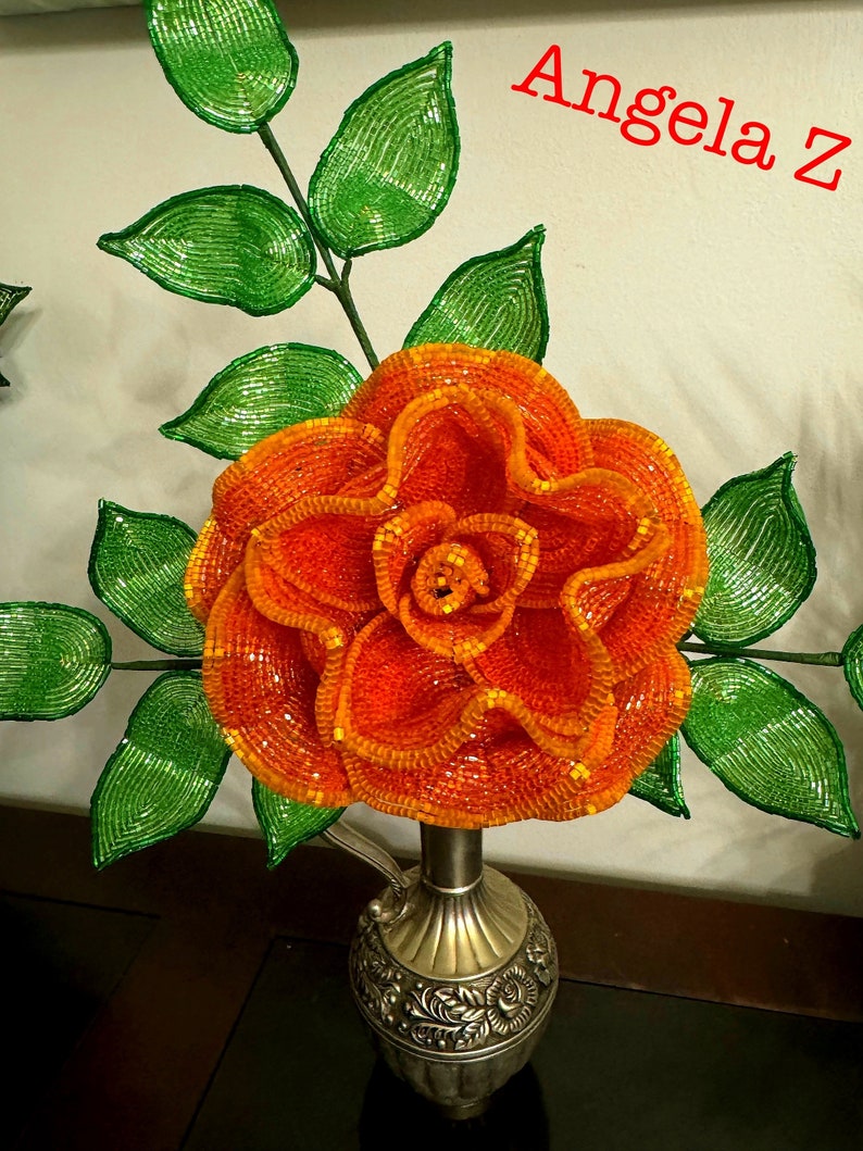 French Beaded Rose - Etsy