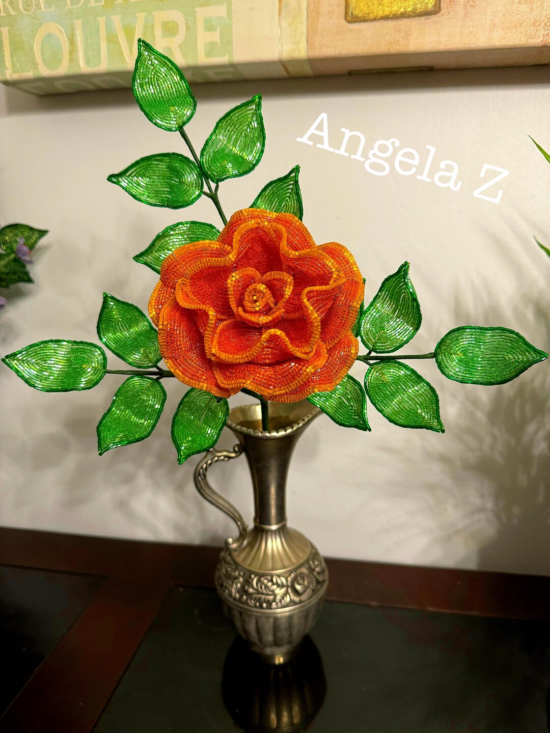 French Beaded Rose - Etsy