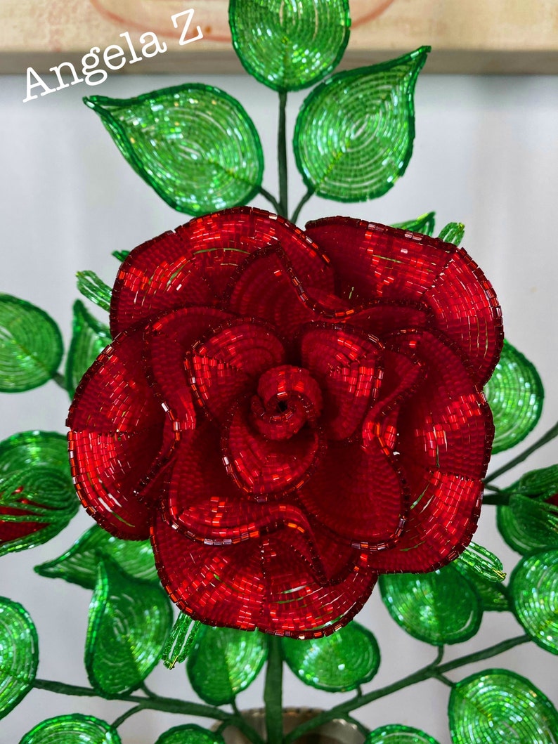 French Beaded Rose Arrangement - Etsy