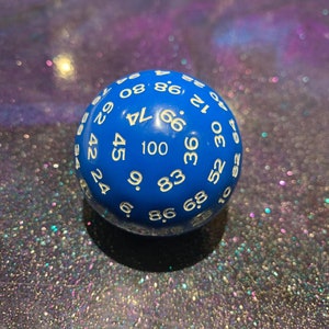 D100 - One Hundred (100) Sided Black Ink Dice for Dnd, Dungeons and ...
