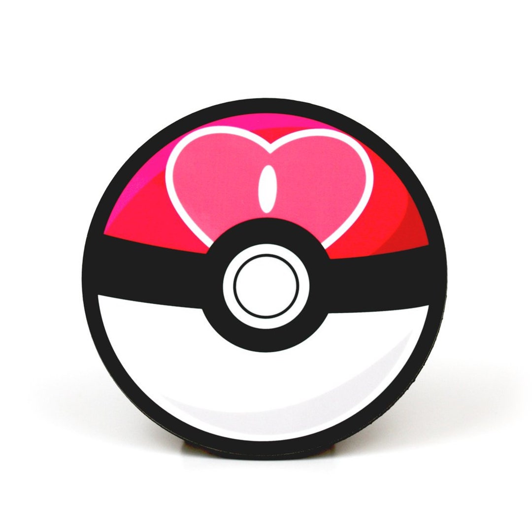 Love Ball Coaster - Pokeball Coaster Set - Pokemon Valentines Gift ...