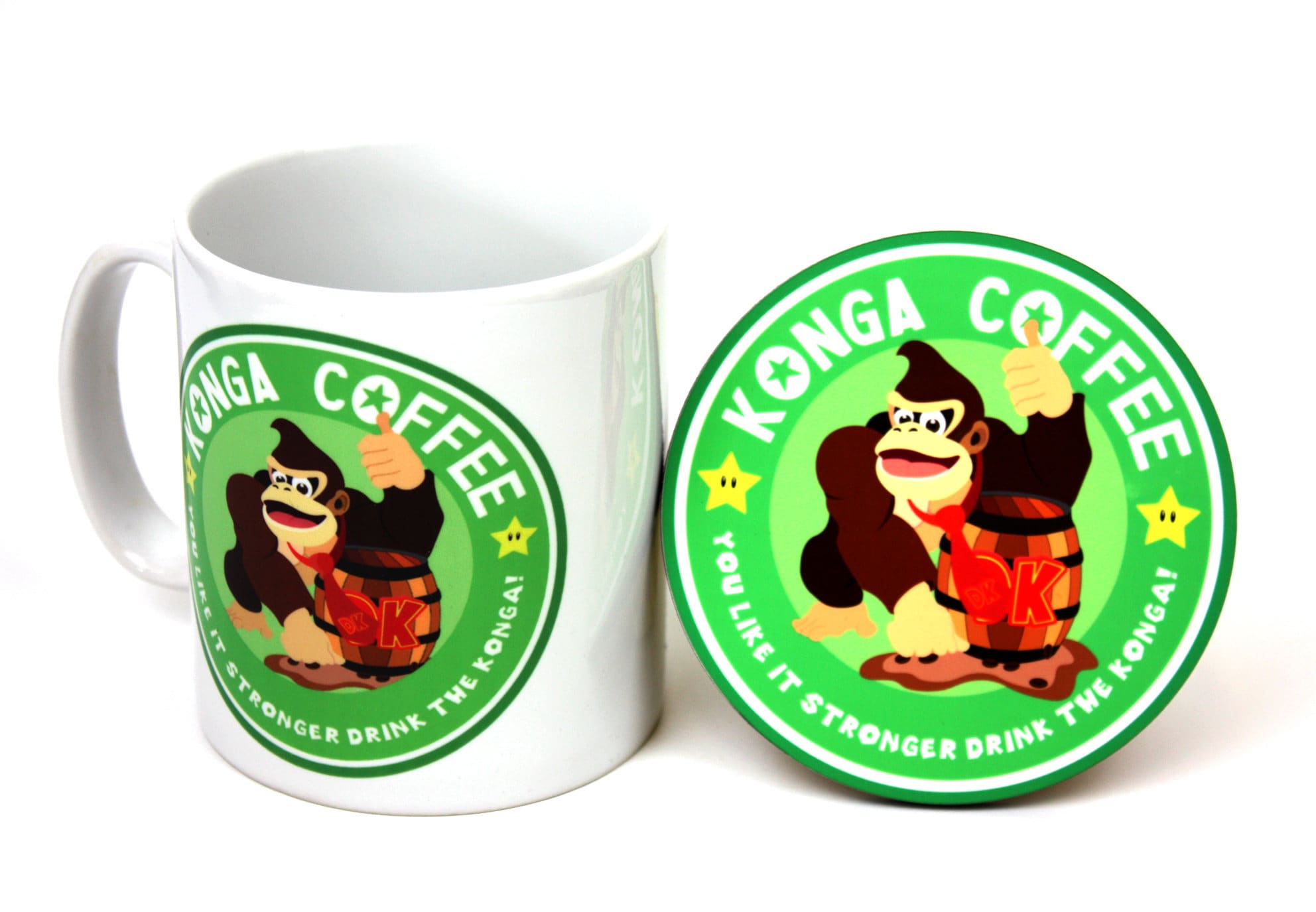 Donkey Kong Mug & Coaster Nintendo Mug Gaming Stocking | Etsy