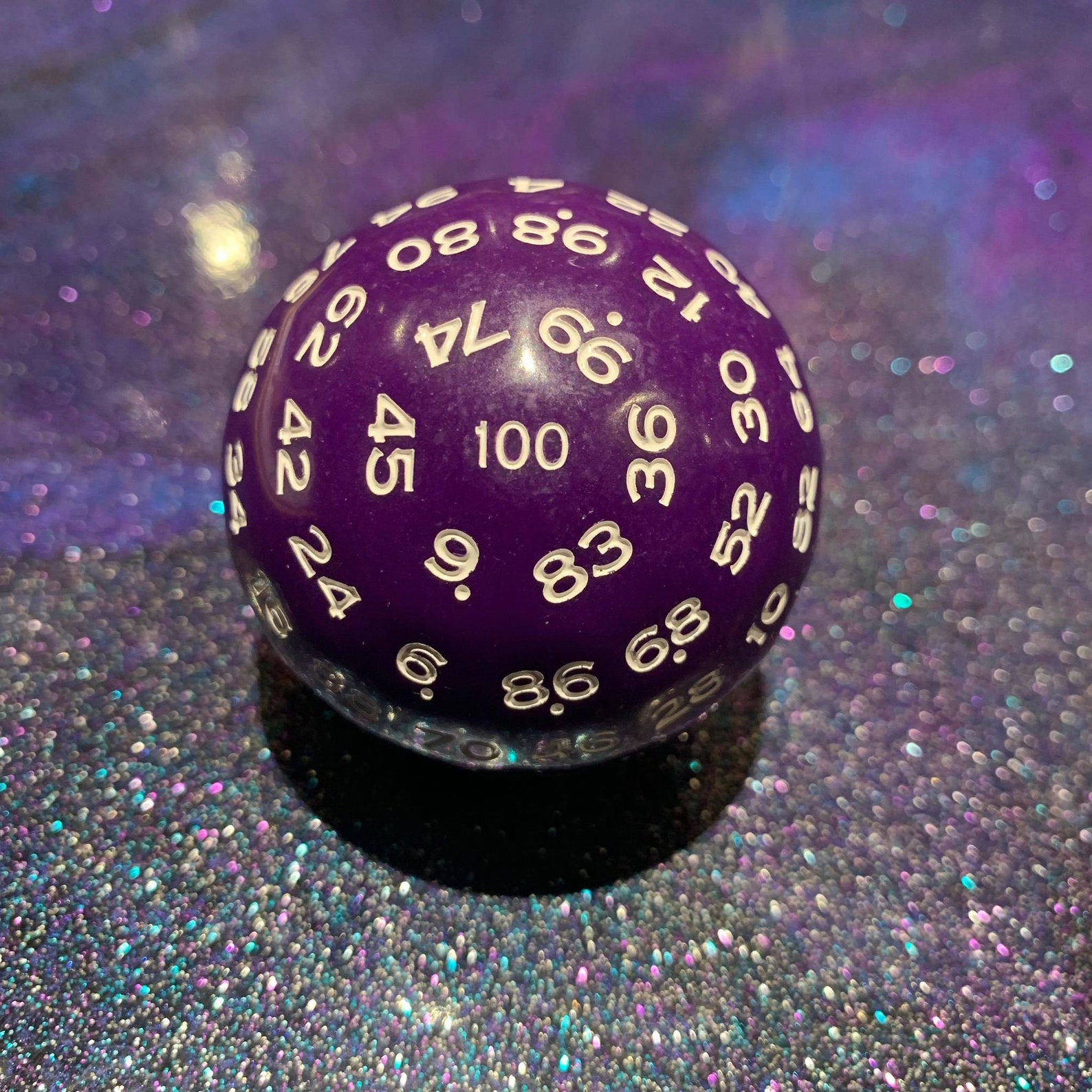 D100 - One Hundred (100) Sided Black Ink Dice for Dnd, Dungeons and ...