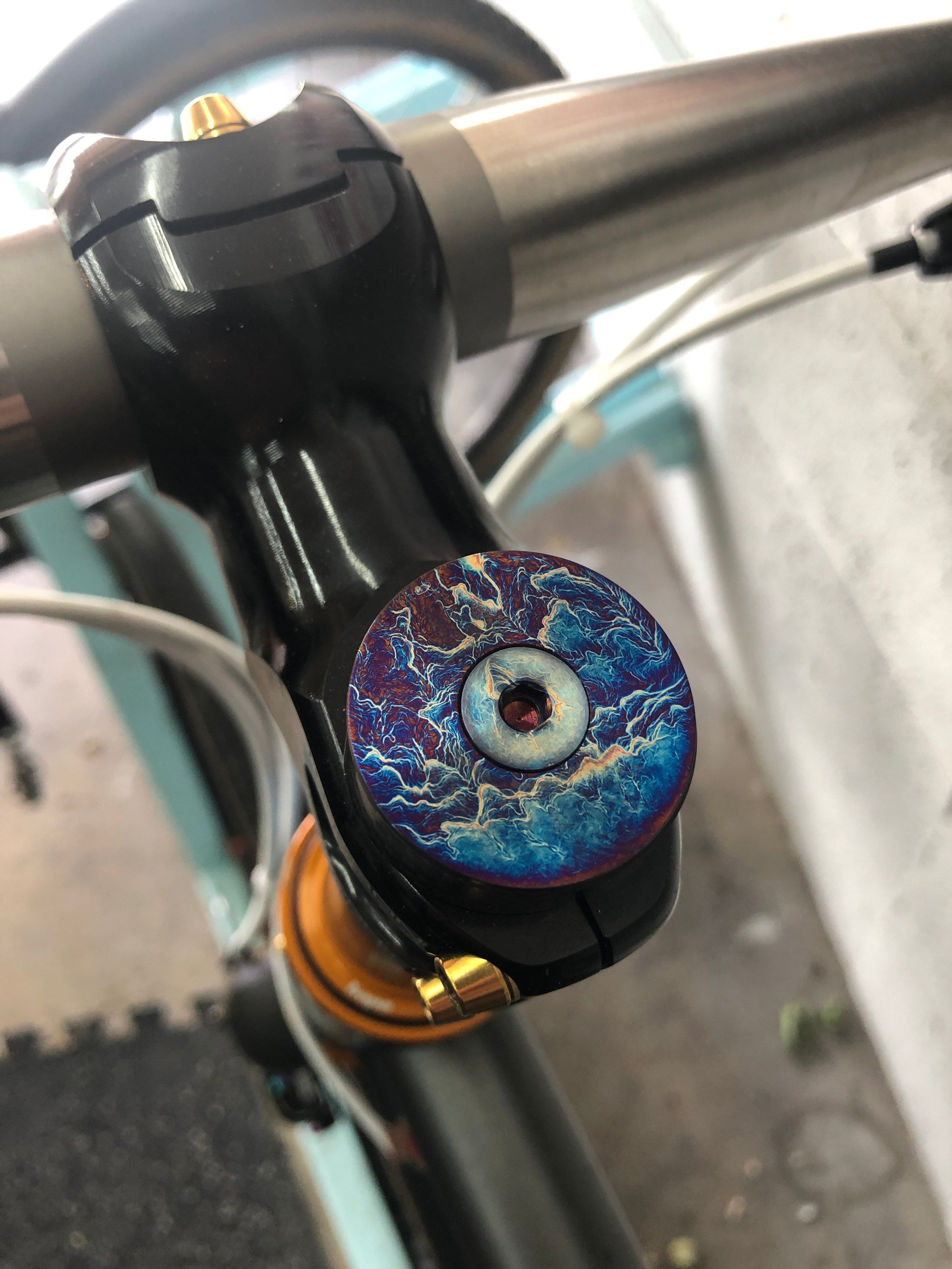 Bespoke Titanium Bicycle Stem/top Cap - Carbon Steerer, Low Profile ...