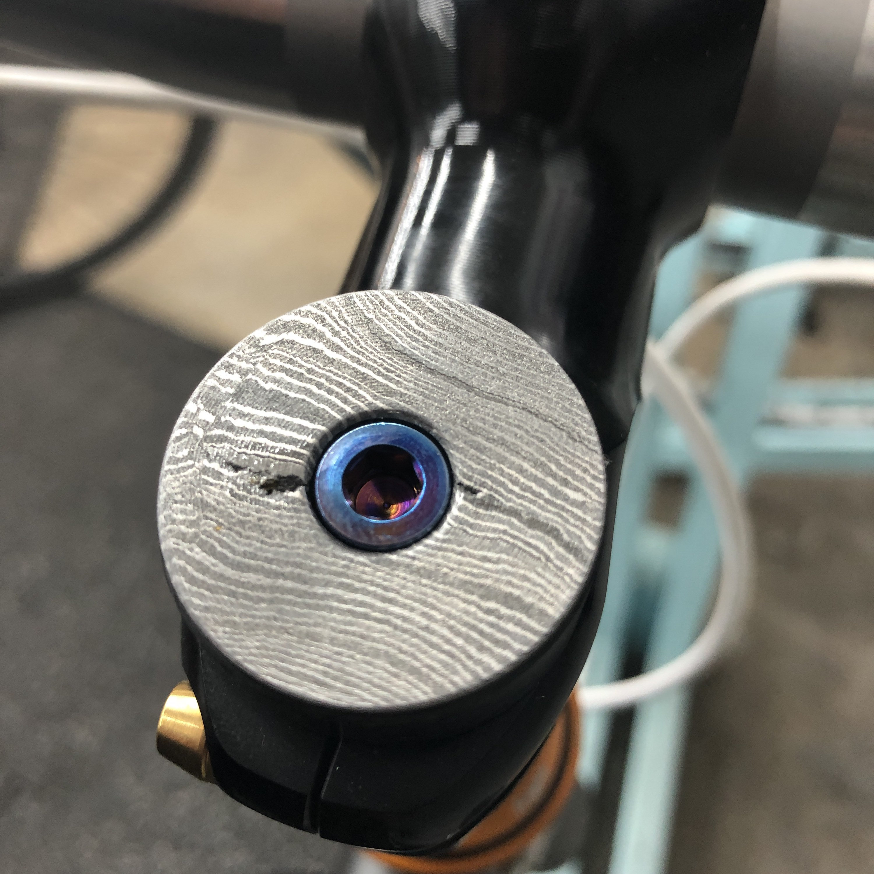 Bespoke Damascus Bicycle Stem Cap - Etsy