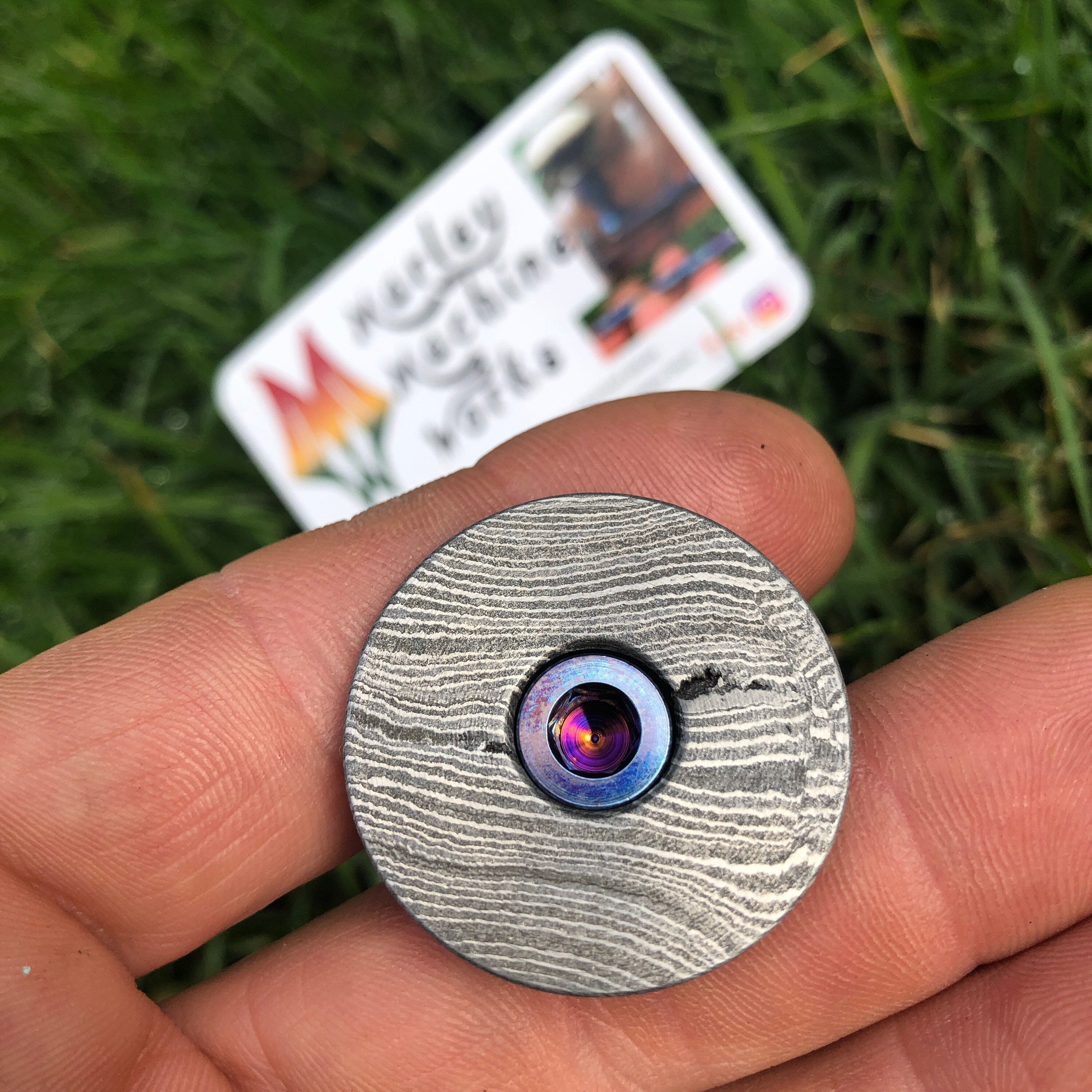 Bespoke Damascus Bicycle Stem Cap - Etsy