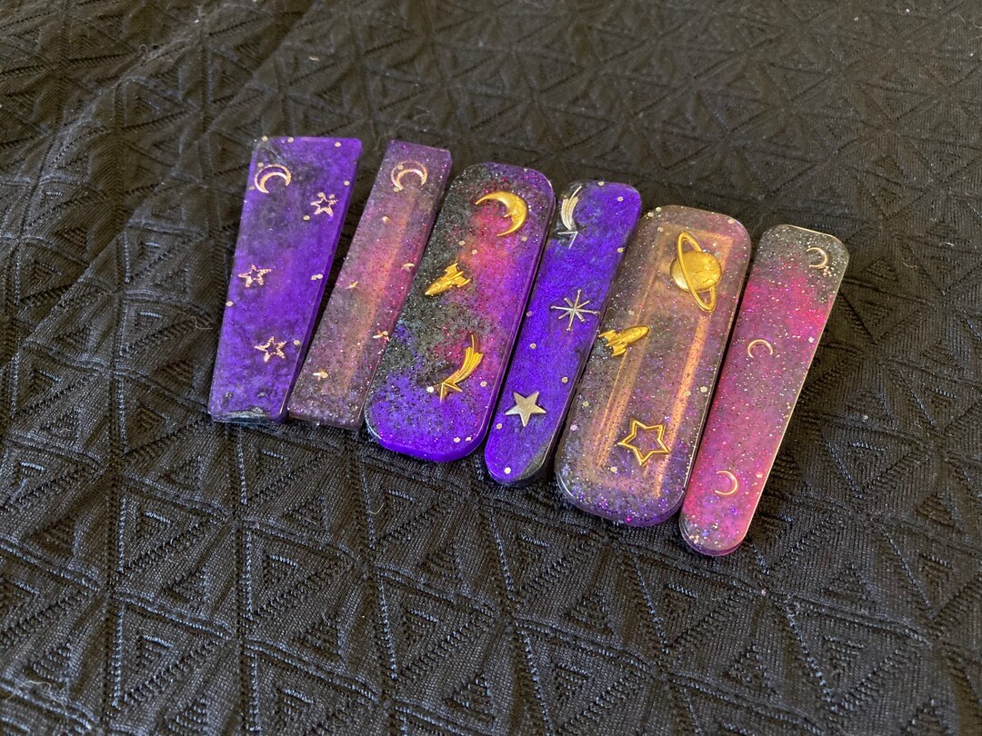 Galaxy style celestial hair clips - Etsy Italia