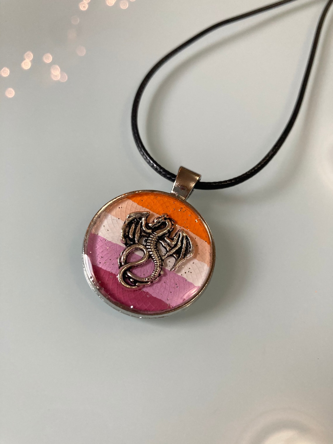 Pride Dragon Pendant Necklace: Rainbow Bisexual Trans - Etsy