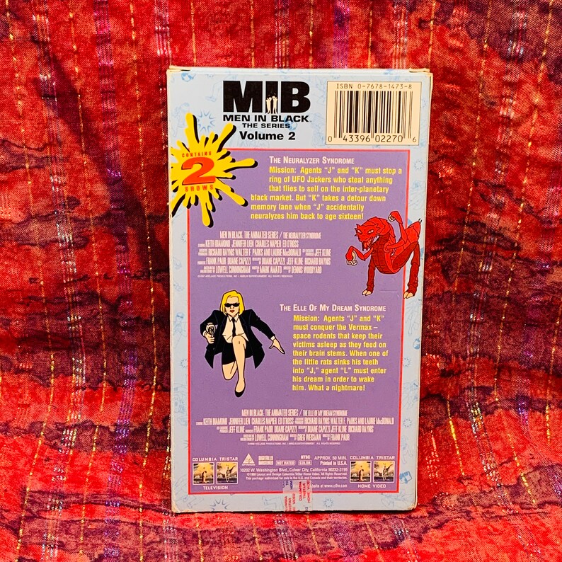 Men in Black VHS Animated MIB the Series Cartoon Video Tape 90's ...