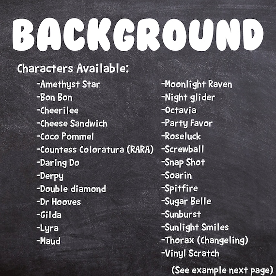 Mlp Background Ponies List