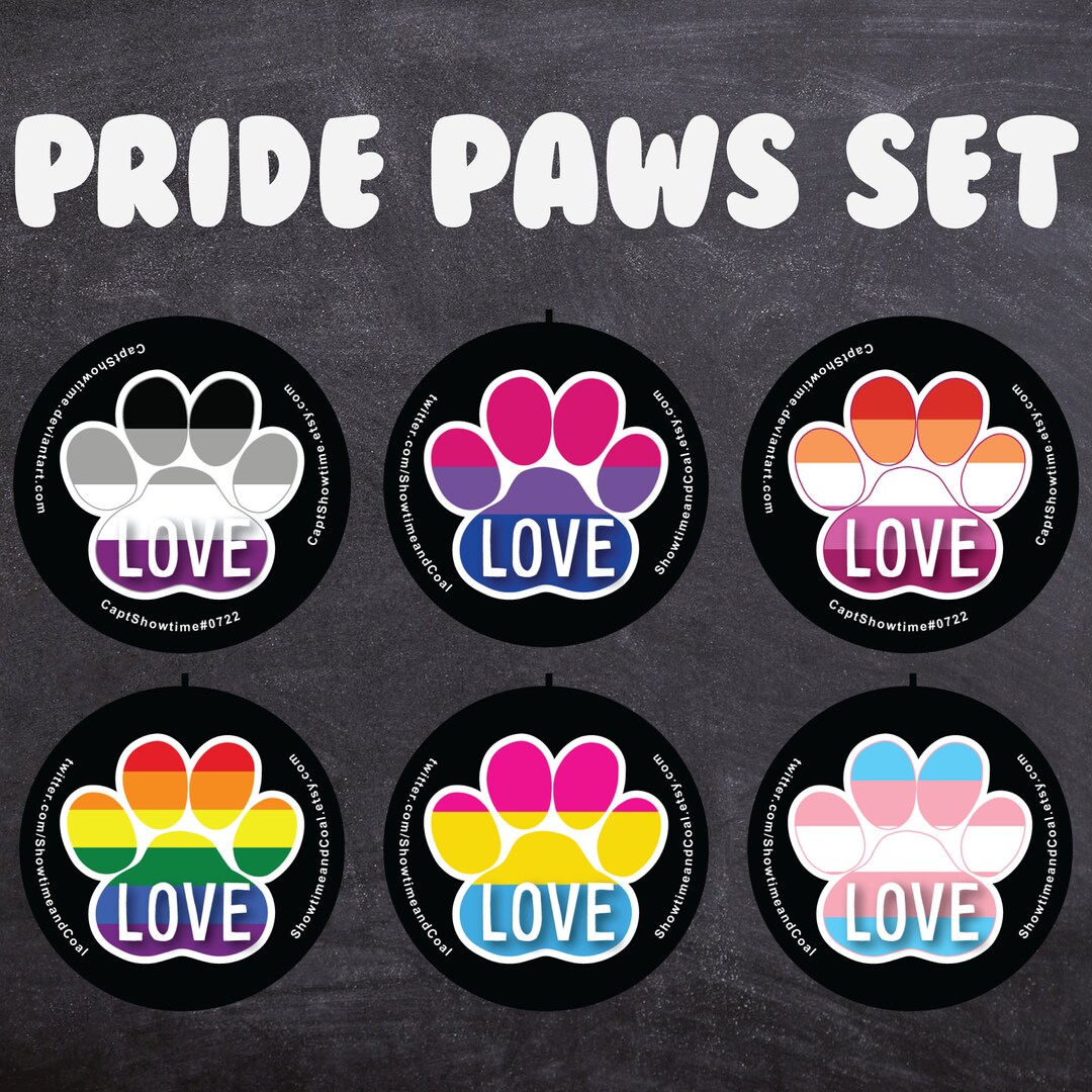 Pride Paws 1.5 Button Set - Etsy