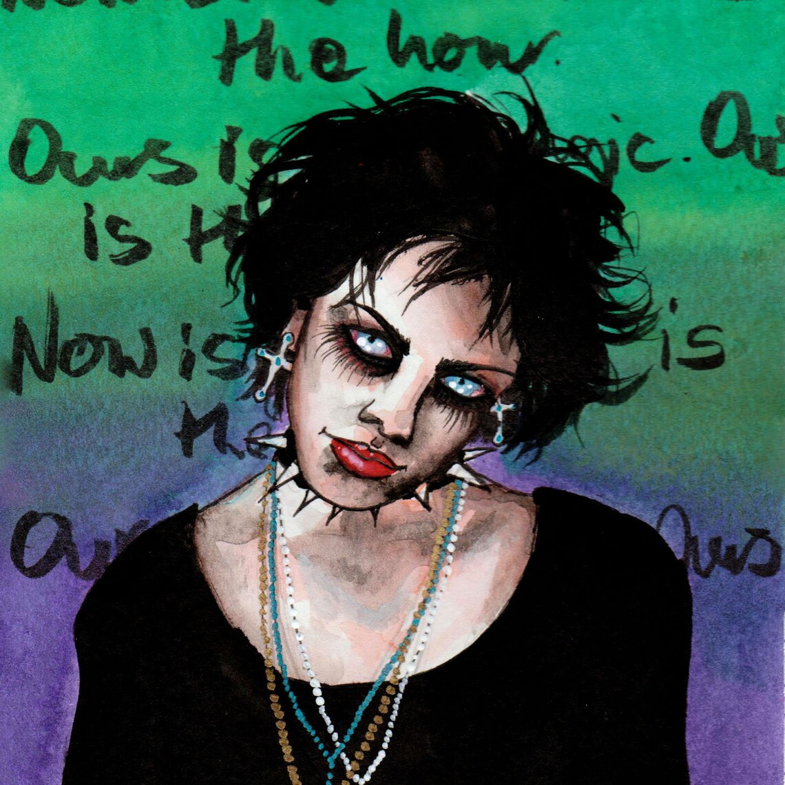 90's Icon Portrait Prints Jessicka Addams, Brian Molko, Courtney Love ...