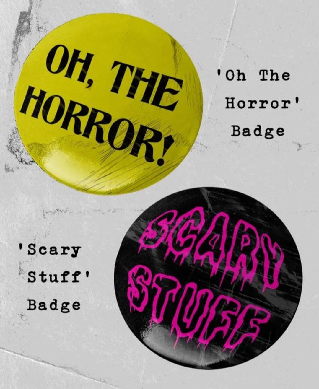Retro Horror Pin Badges - Etsy