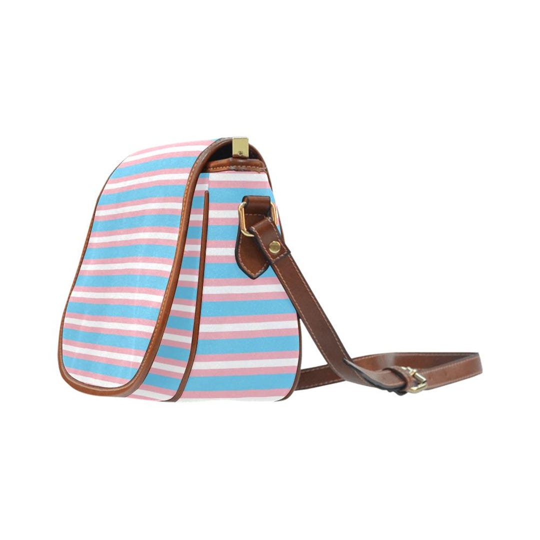 Transgender Pride Striped Saddle Bag – Large Crossbody Shoulder Bag ...