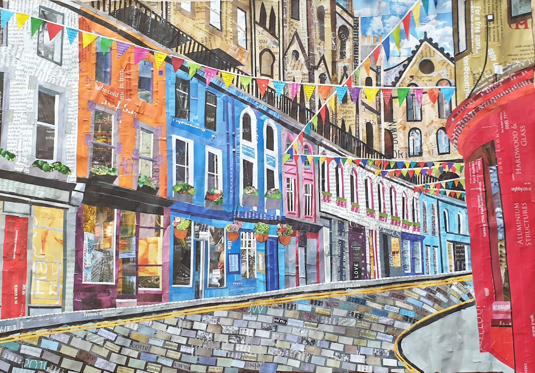 The Edinburgh Collage | Signed Fine Art Giclee Print by Violet Von Riot ...