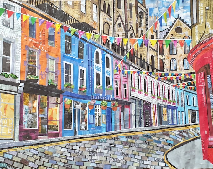 Cockeral Chicken Art Signed Collage Print, Violet Von Riot - Etsy Canada