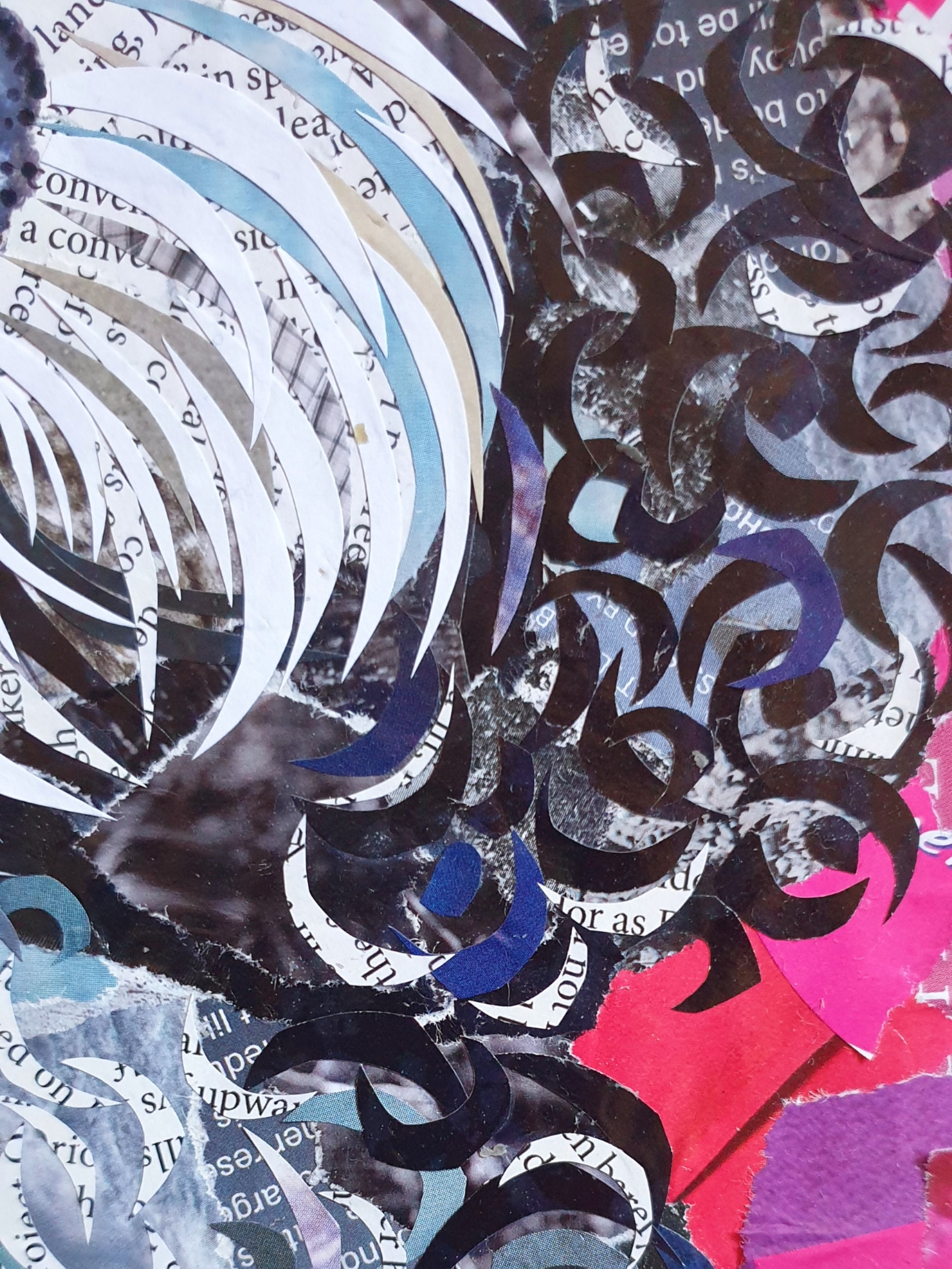 The Pink Pup Collage Signed Fine Art Giclee Print by Violet Von Riot ...