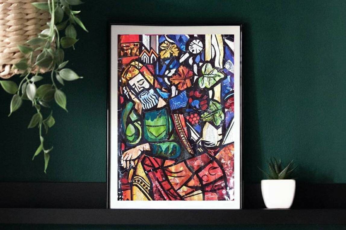 Stained Glass Window Collage Signed Print - Etsy