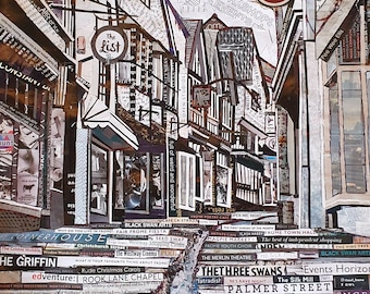 The Pink Pup Collage Signed Fine Art Giclee Print by Violet Von Riot ...