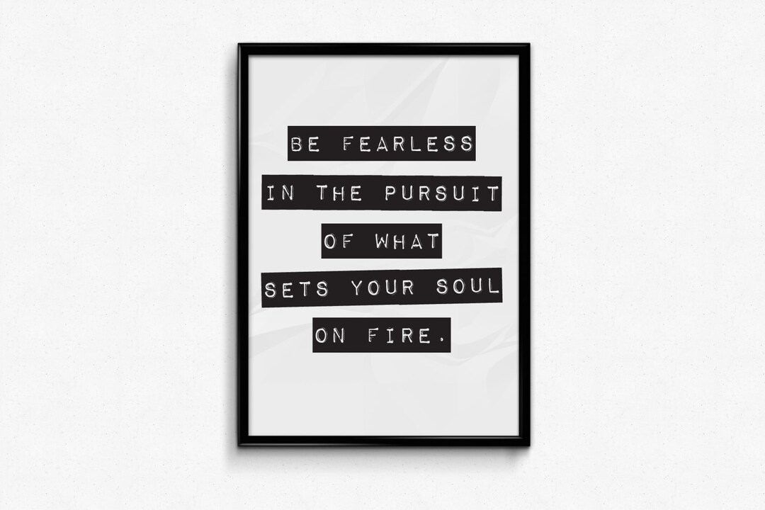 Be Fearless Printable Quote, Digital Download - Etsy