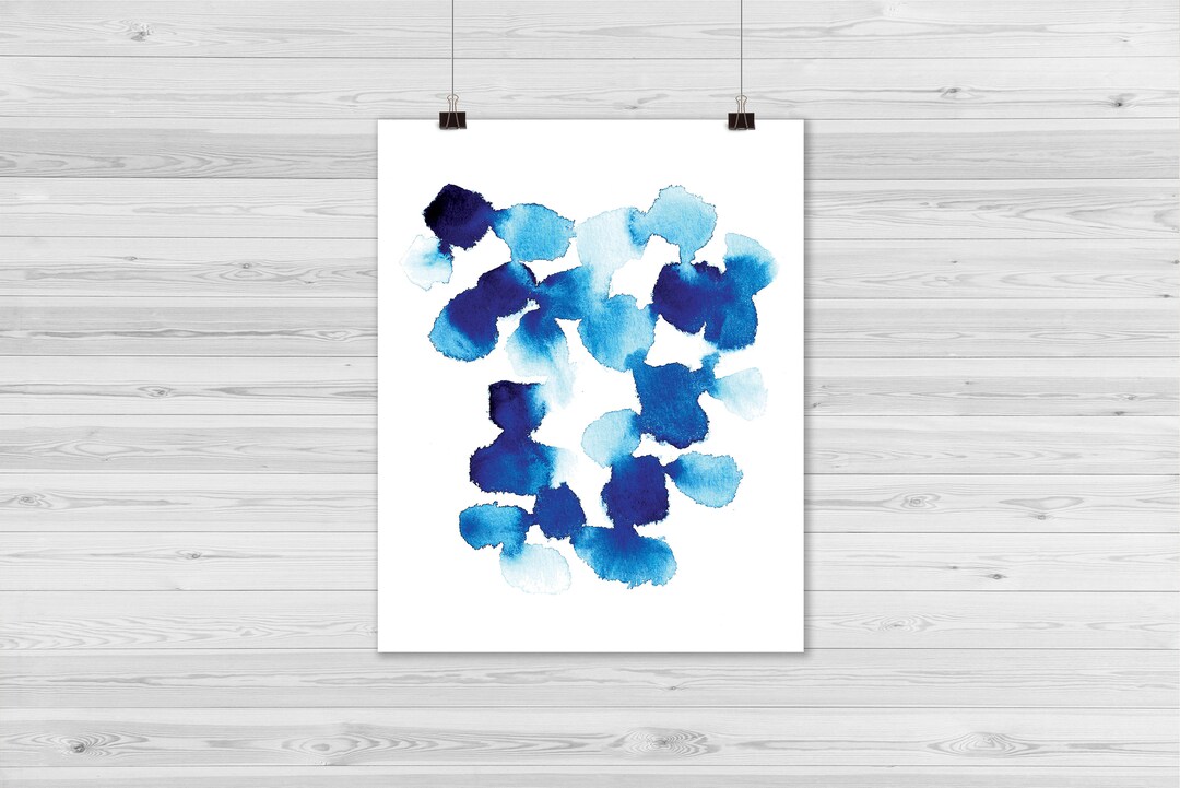 Abstract Blue Watercolor Printable - Etsy