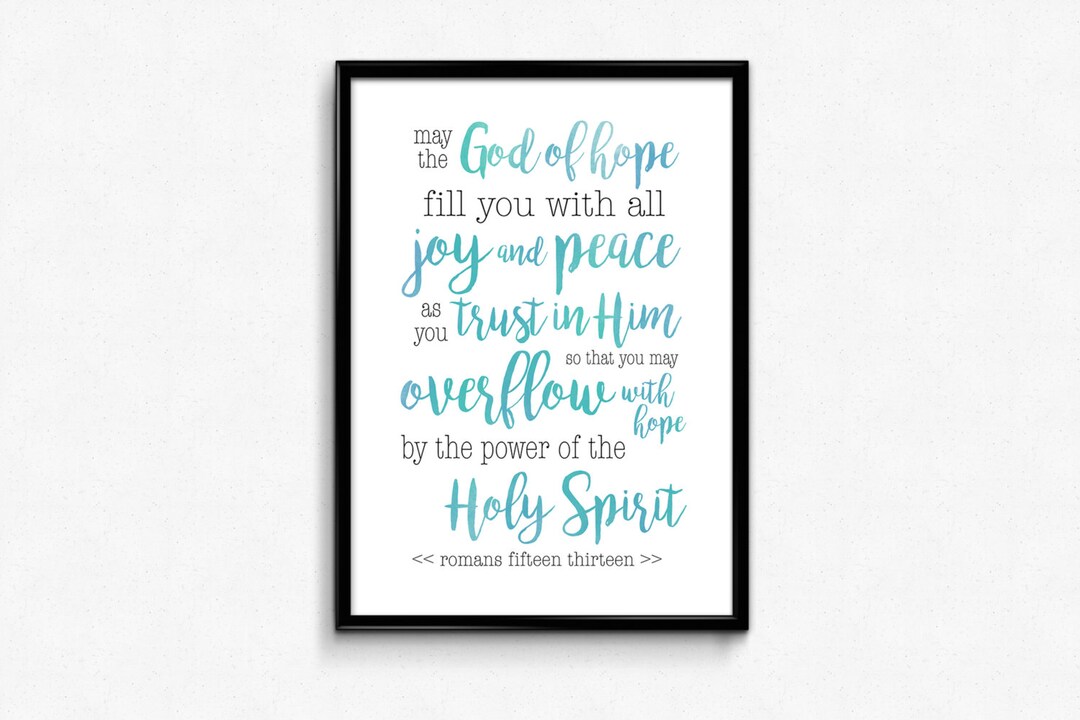 Romans 15:13 Bible Verse, Printable - Etsy