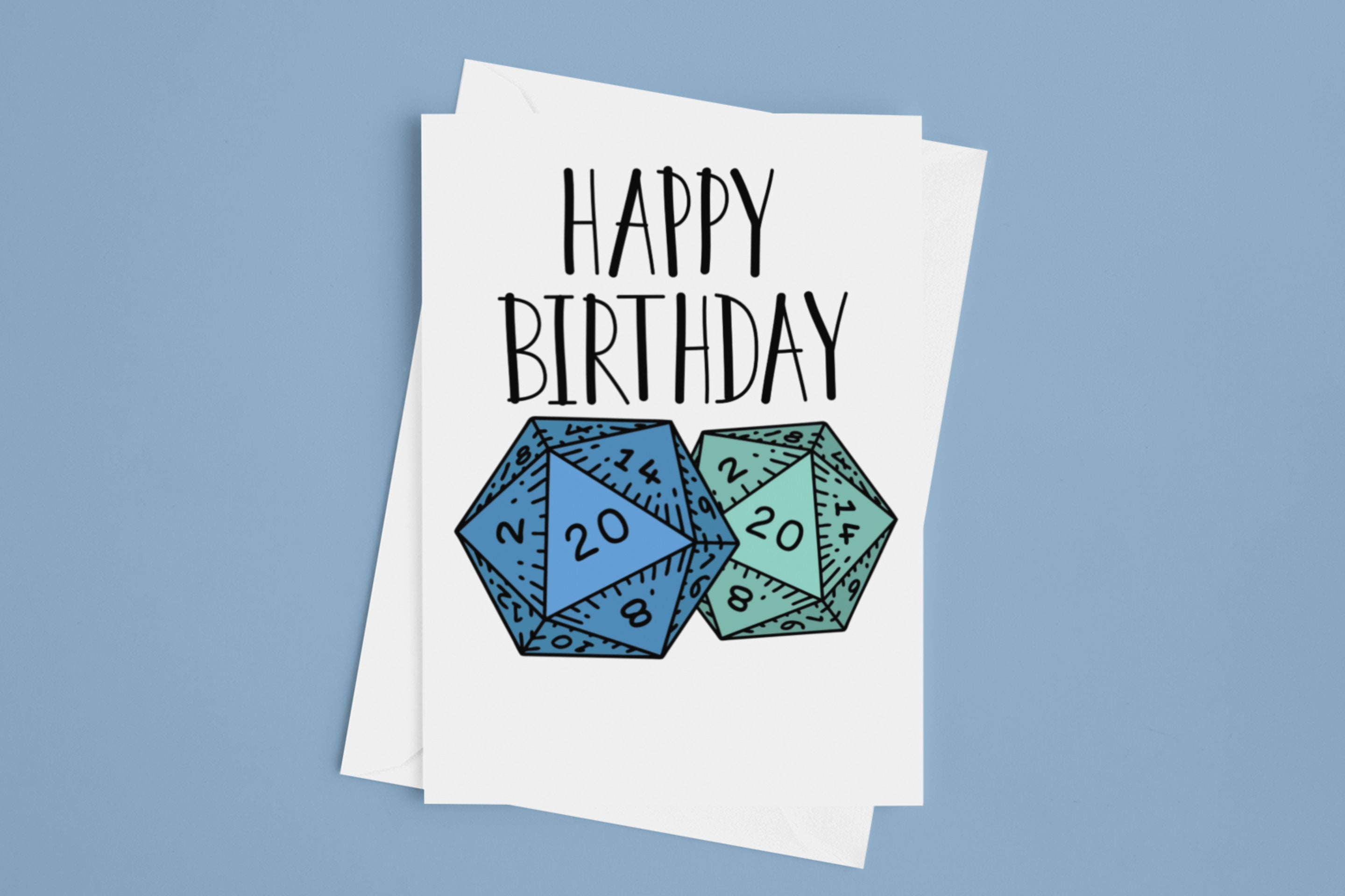 D20 Birthday Card Greetings Cards for RPG Players and Dms - Etsy