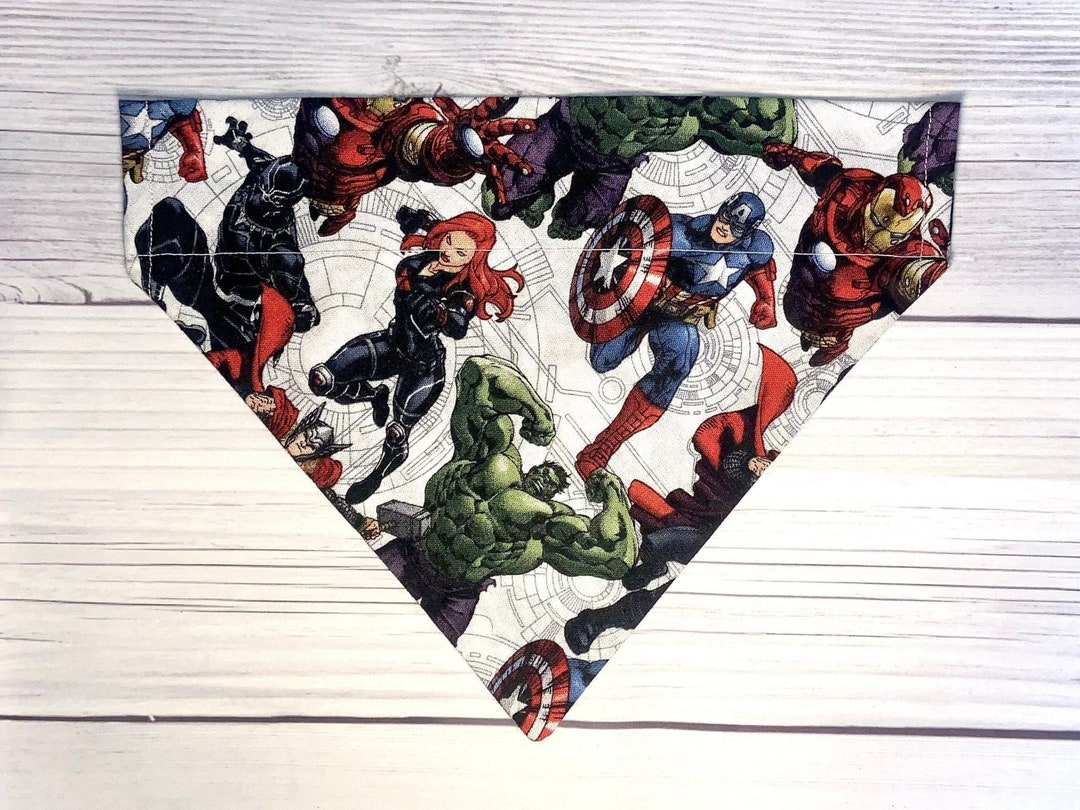 Super Hero Comic Book Character Dog Bandana | Personalized Over the ...