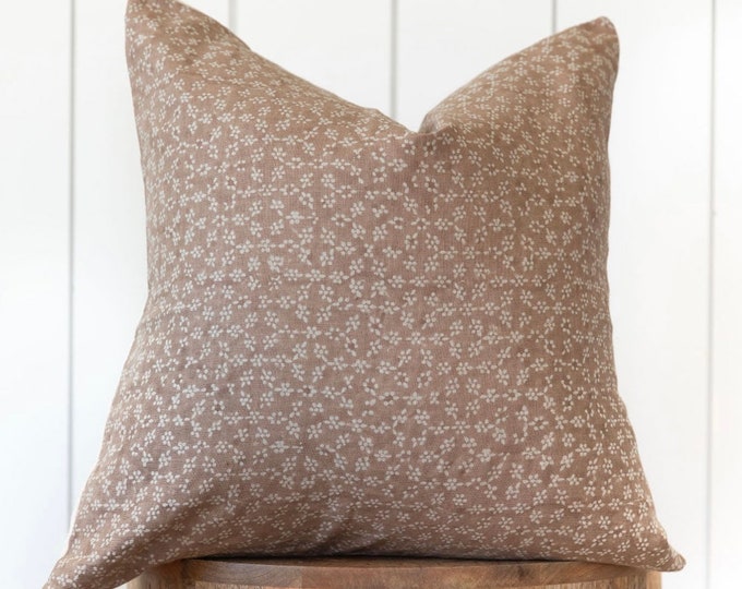 Mayzee Pillow Cover Mauve Rust Pillow Floral Pillow High End Pillow ...