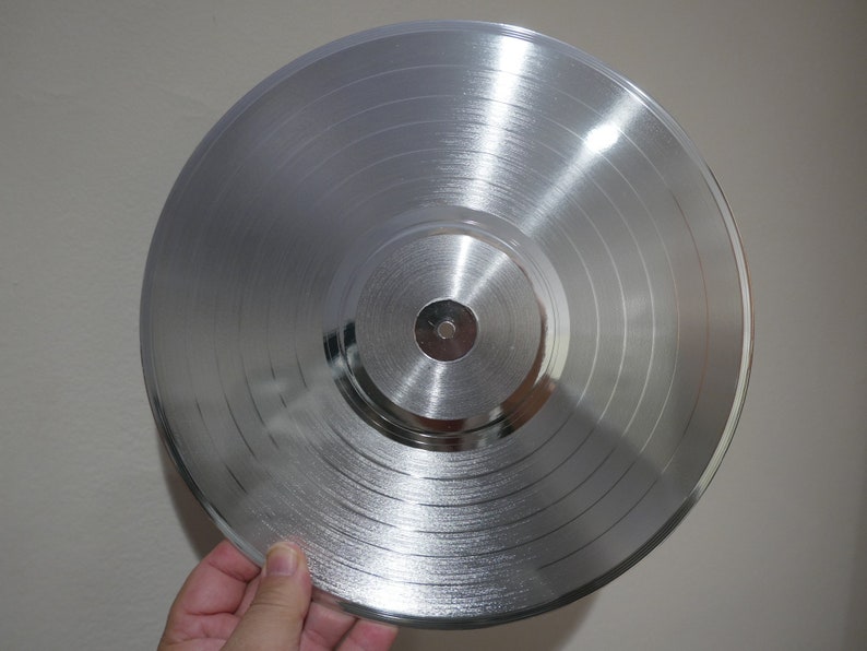 12in Silver Platinum Gold Award Vinyl Record blank or With Custom ...