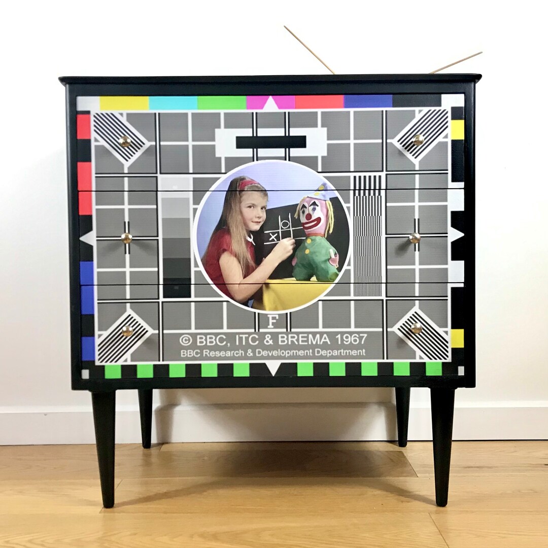 Upcycled Midcentury Retro Vintage BBC Test Card Design - Etsy UK