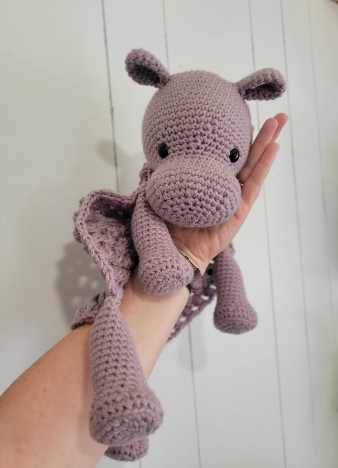 Crochet Baby Hippo Security Blanket - Etsy