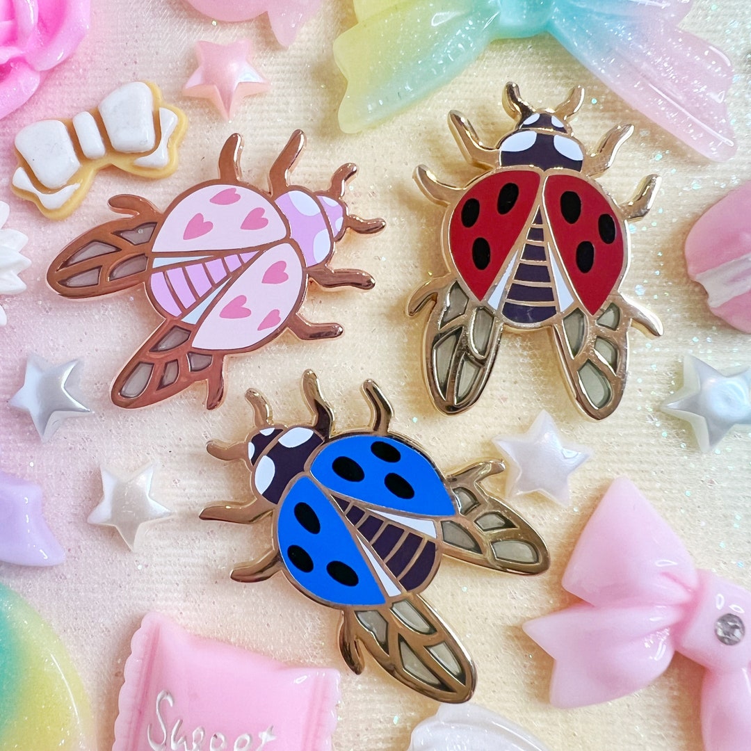 Ladybug Stained Glass Enamel Pins - Etsy