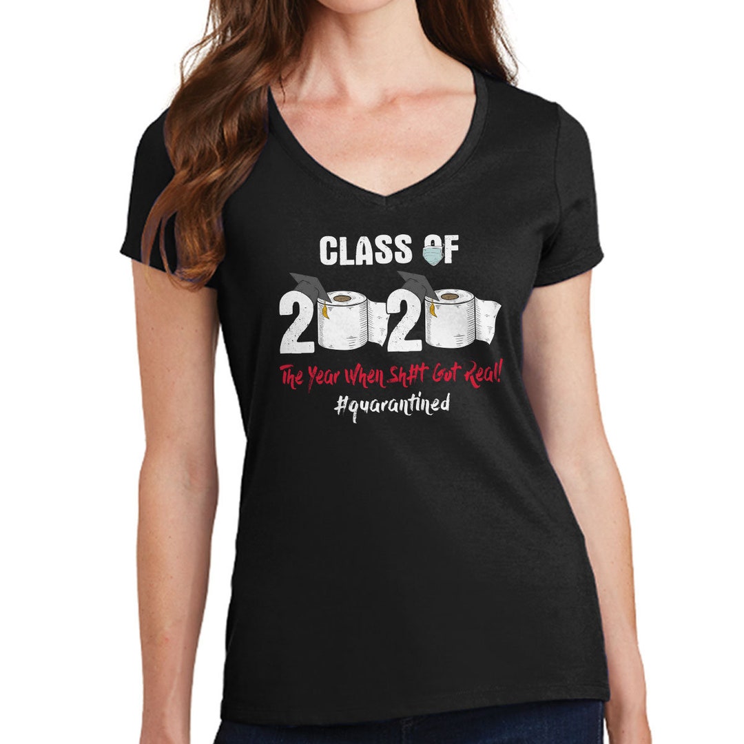 Class of 2020 Quarantine Ladies V-neck T-shirt - Etsy