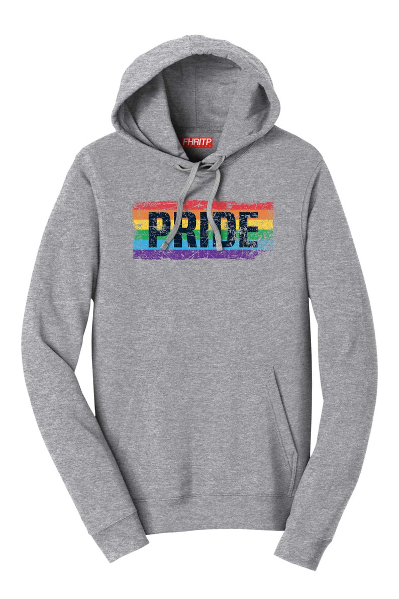 PRIDE Rainbow Flag LGBT+ Gay Lesbian Trans Support Hoodie - Etsy