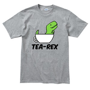 Mens Tea Rex T-rex Funny Dinosaur Parody T Shirt Tee Top T-shirt - Etsy