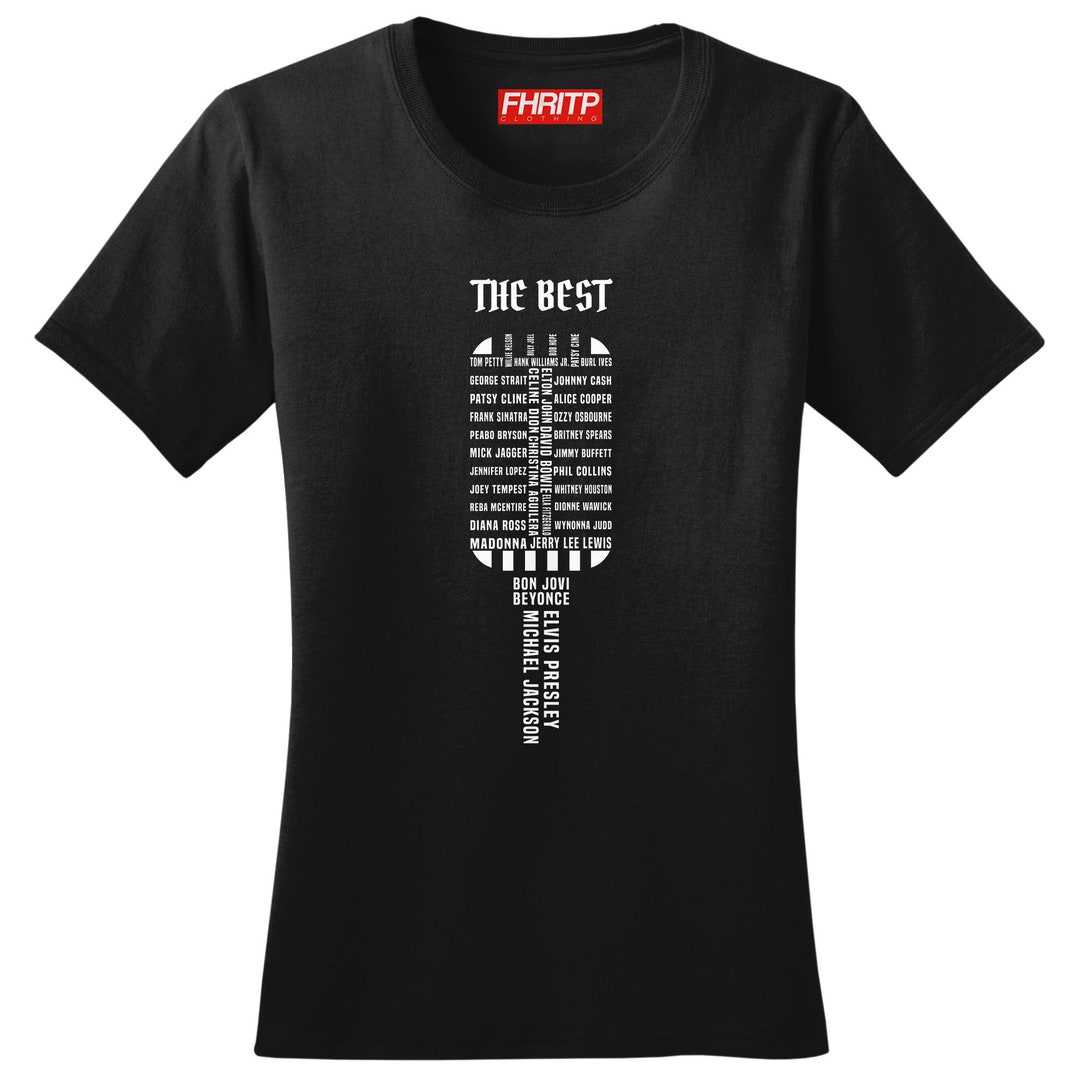 Ladies Vocal Legends Microphone Singer Singing Mic Tribute T Shirt Tee ...