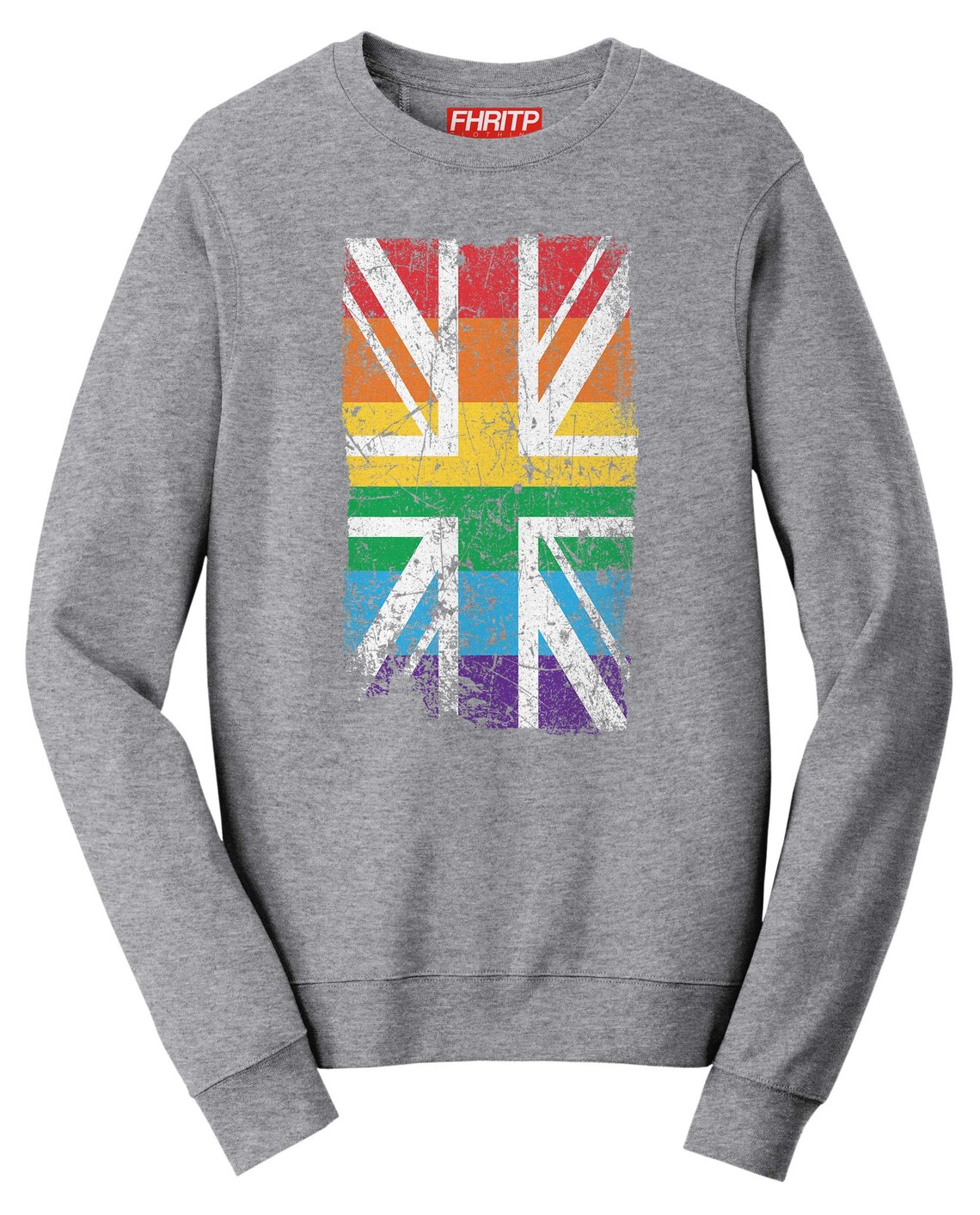 Great Britain UK Union Jack Pride Flag LGBT Rights Sweatshirt | Etsy