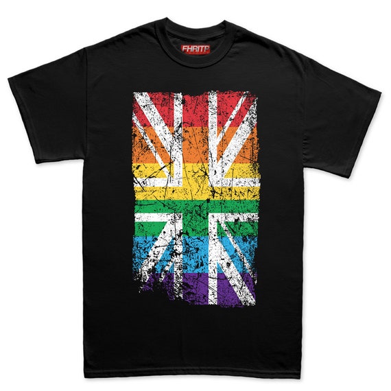 Great Britain UK Union Jack Pride Flag LGBT Rights Mens T | Etsy