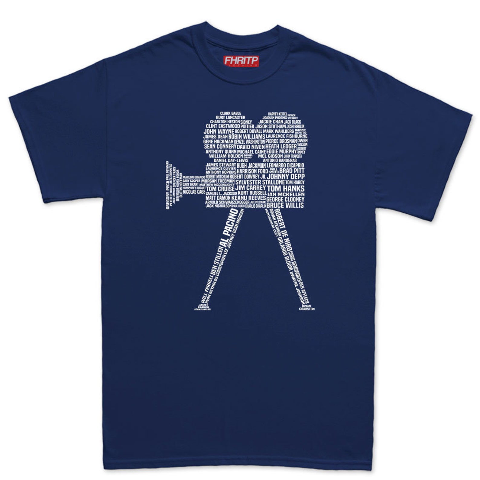 Mens Movie Actor Film Star Legends Camera Tribute T Shirt Tee Top T ...