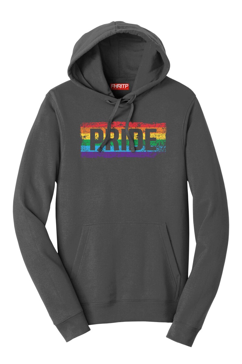PRIDE Rainbow Flag LGBT+ Gay Lesbian Trans Support Hoodie - Etsy