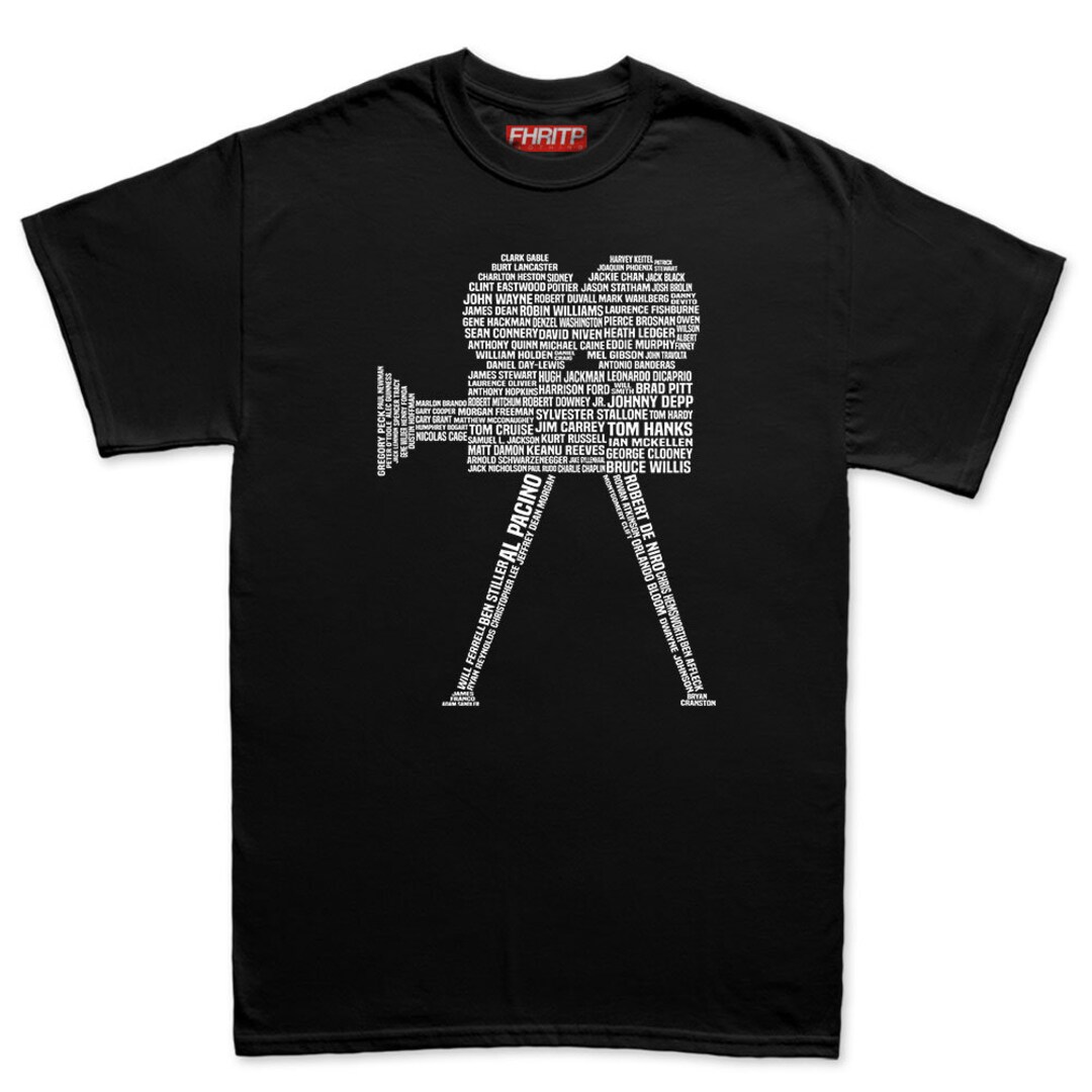 Mens Movie Actor Film Star Legends Camera Tribute T Shirt Tee Top T ...
