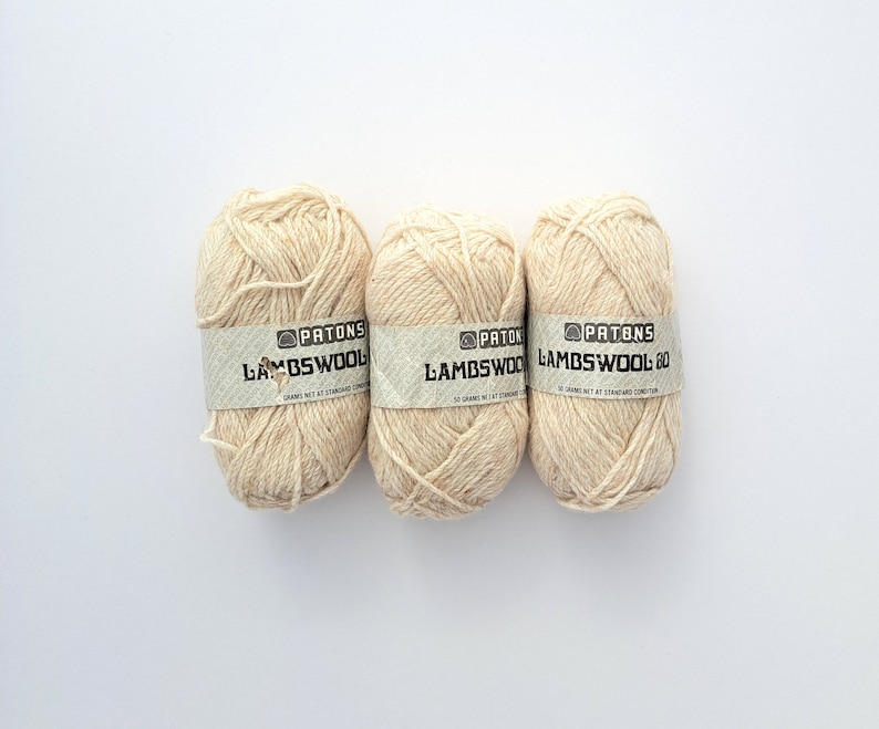 Wool Blend Yarn Flecked Tweed Oatmeal/ Off-white 8 Ply 3 X 50g Balls ...