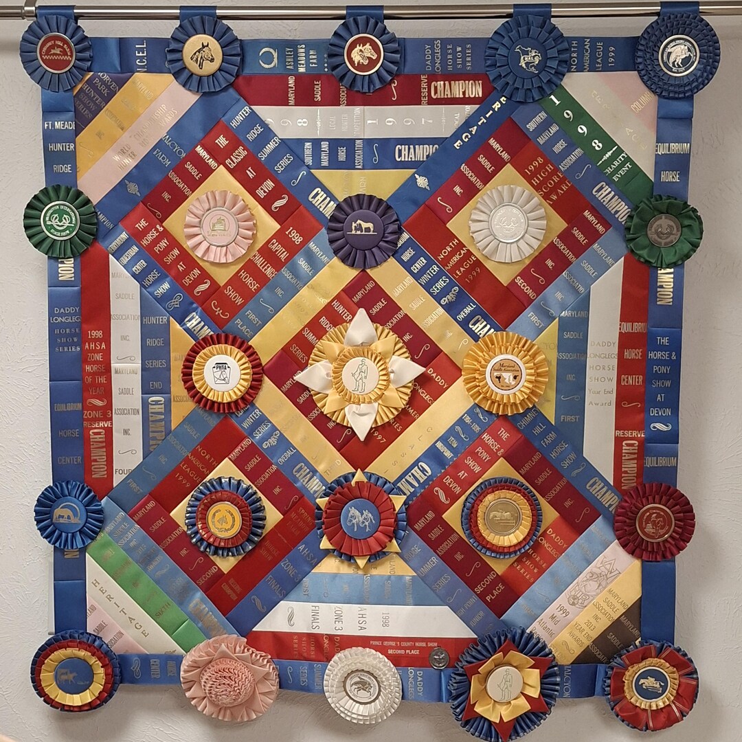 Equestrian Ribbon Wall Hanging ***example Only*** - Etsy