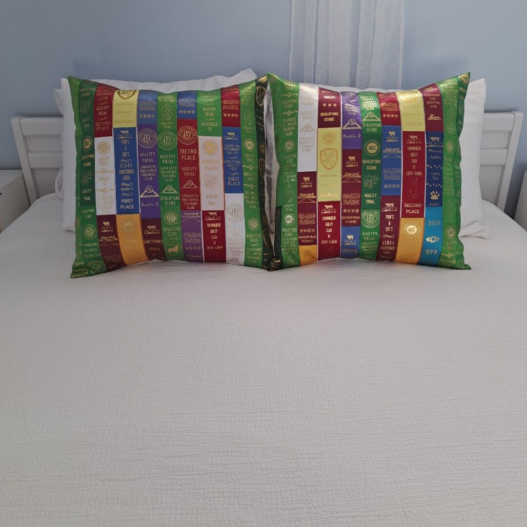 Dog Agility Ribbon Pillows ***example Only*** - Etsy