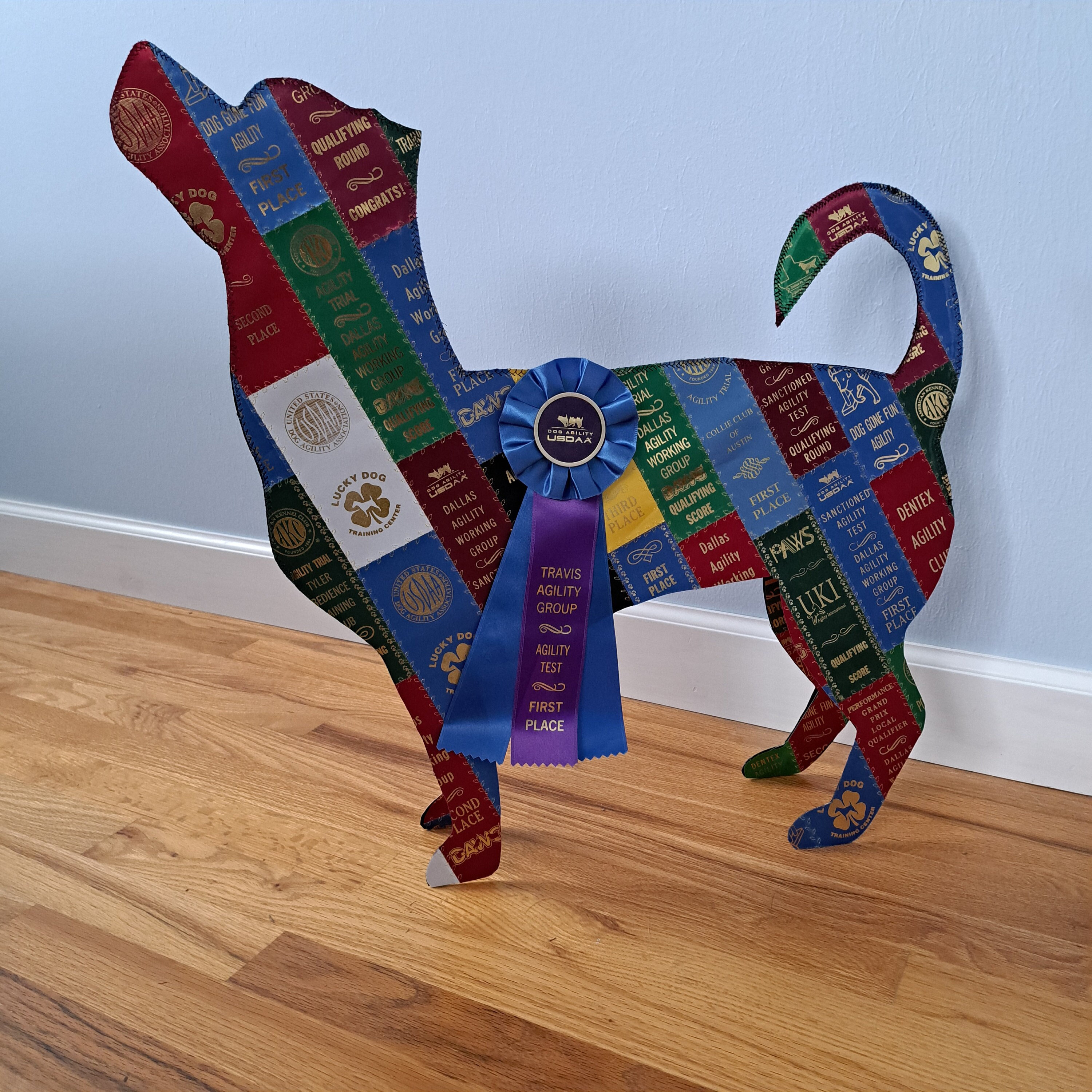 Agility Ribbon Standing Dog Silhouette ***example Only*** - Etsy