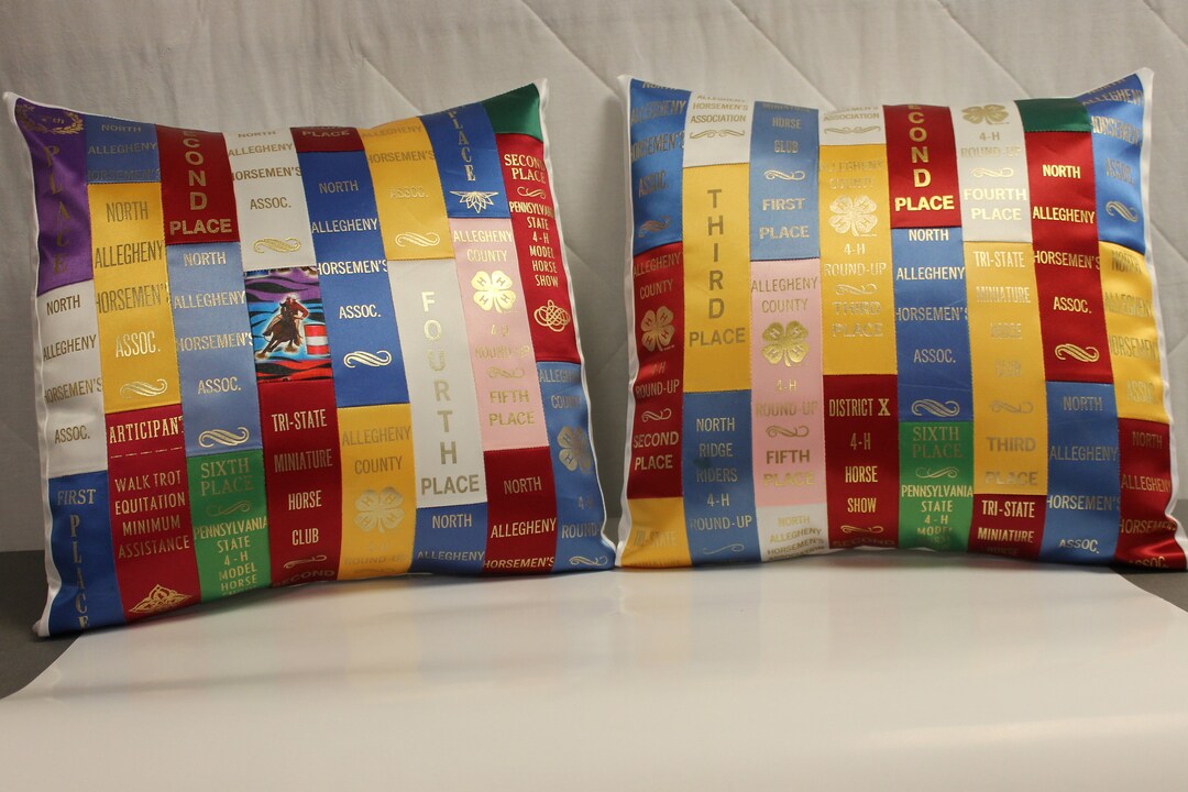 4-H Ribbon Pillows ***example Only*** - Etsy