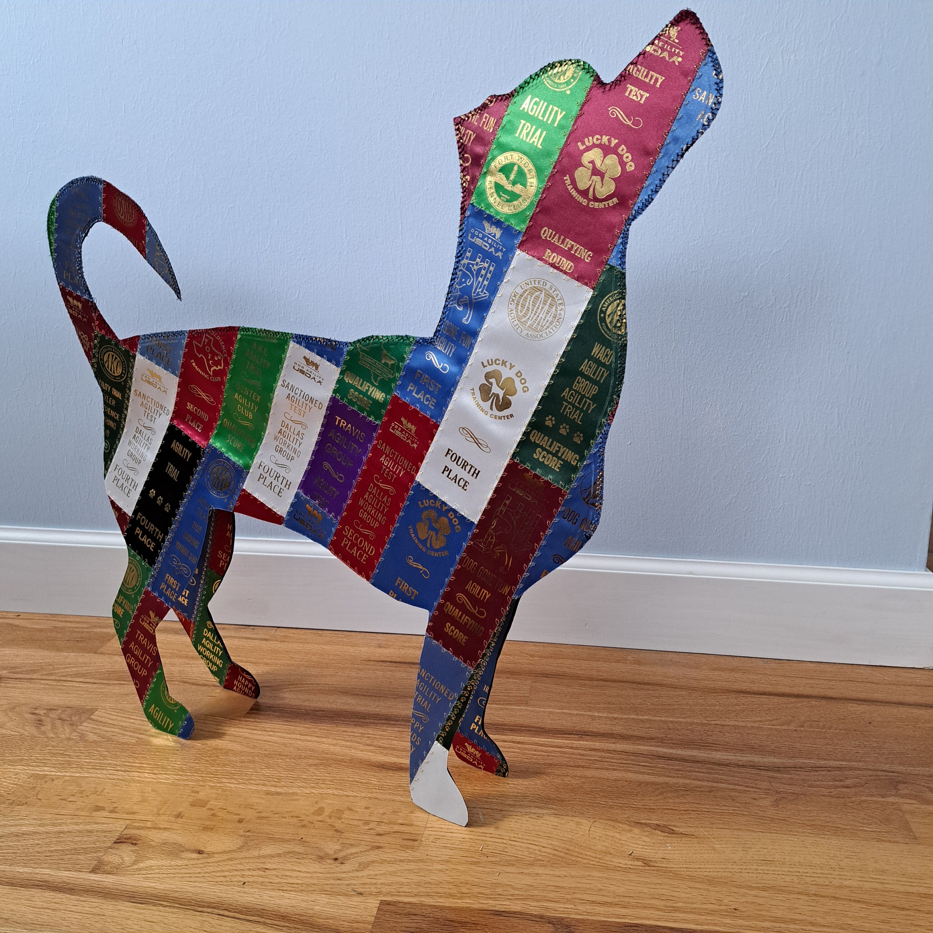 Agility Ribbon Standing Dog Silhouette ***example Only*** - Etsy