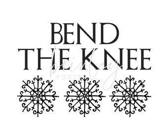 Bend the Knee - Etsy